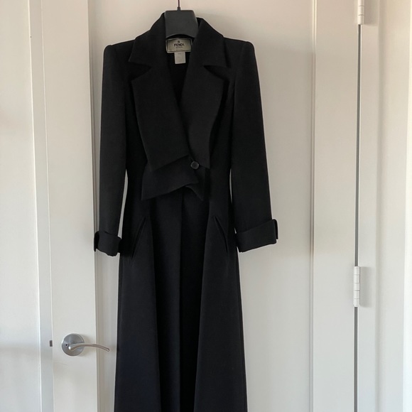Fendi | Jackets & Coats | Fendi Boutique Vintage Long Coat | Poshmark